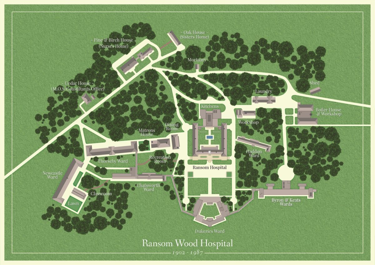 Old Hospital Map Recreated - Ransom Wood